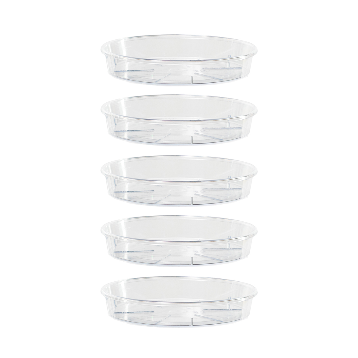 Durable Clear Recycled Plastic Saucer Set - Kalapanta
